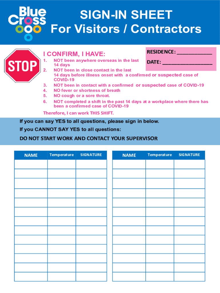 Fillable Online Staff Sign in Sheet Draft.pub - BlueCross Fax Email ...