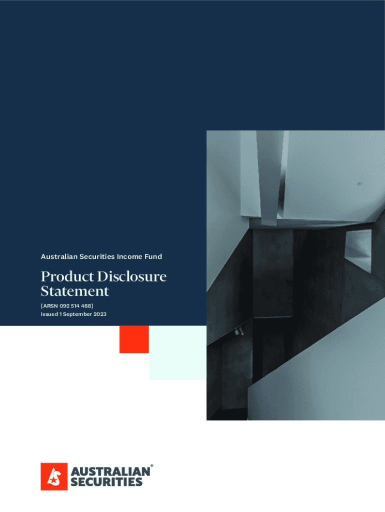 Fillable Online Product Disclosure Statement - Australian Securities ...