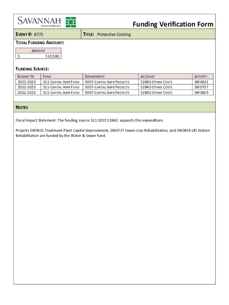 Fillable Online School Programs Funding Verification Form Fax Email Print - pdfFiller