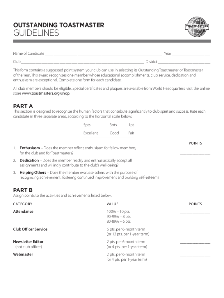 Fillable Online and the Standard Bylaws for Clubs of Toastmasters ...