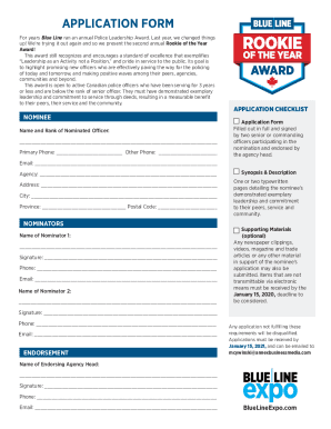 Fillable Online APPLICATION FORM - Blue Line Magazine Fax Email Print ...