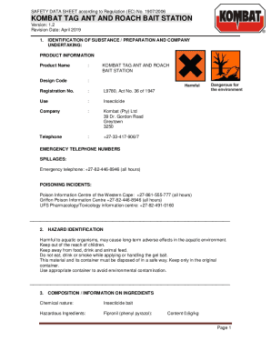 Fillable Online Safety Data Sheet Hot Shot Ultra Clear Roach & Ant Gel ...