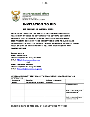 Fillable Online BID REFERENCE NUMBER: E1570 Fax Email Print - pdfFiller