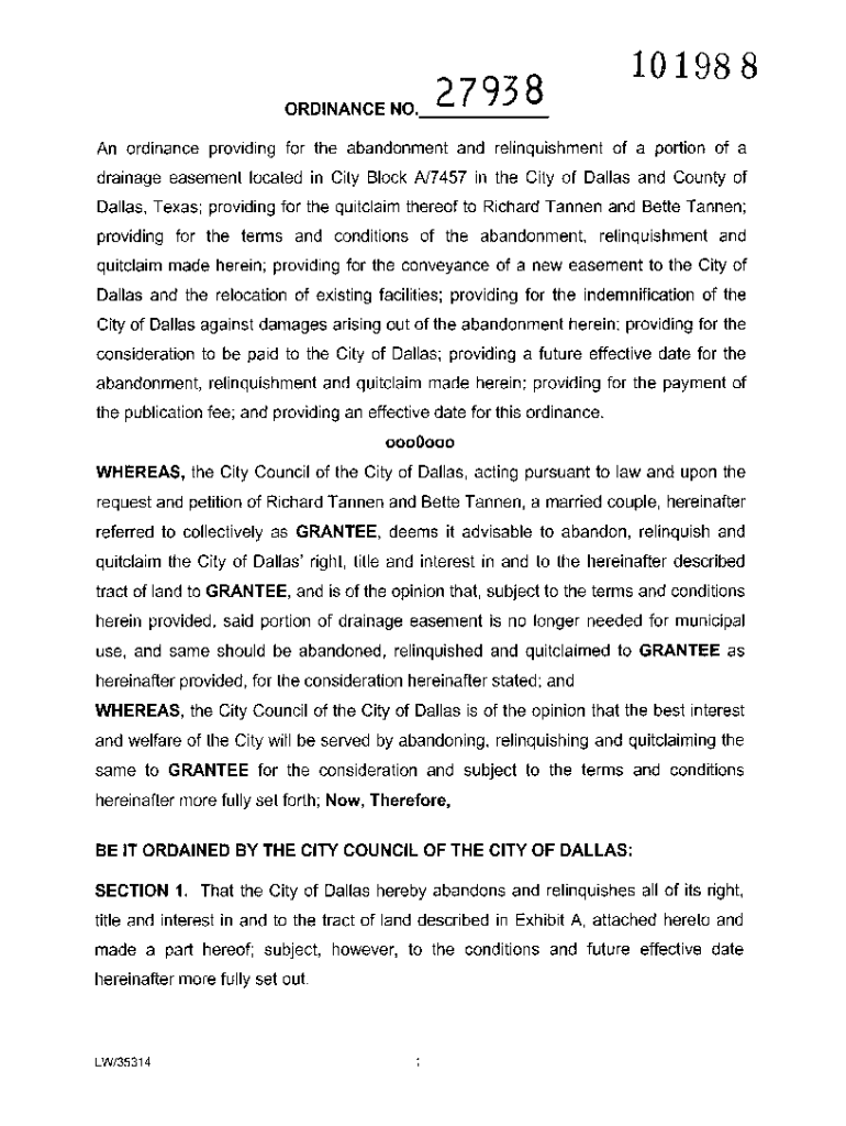 Fillable Online abandonment of rights-of-way (street or alleys) and Fax ...