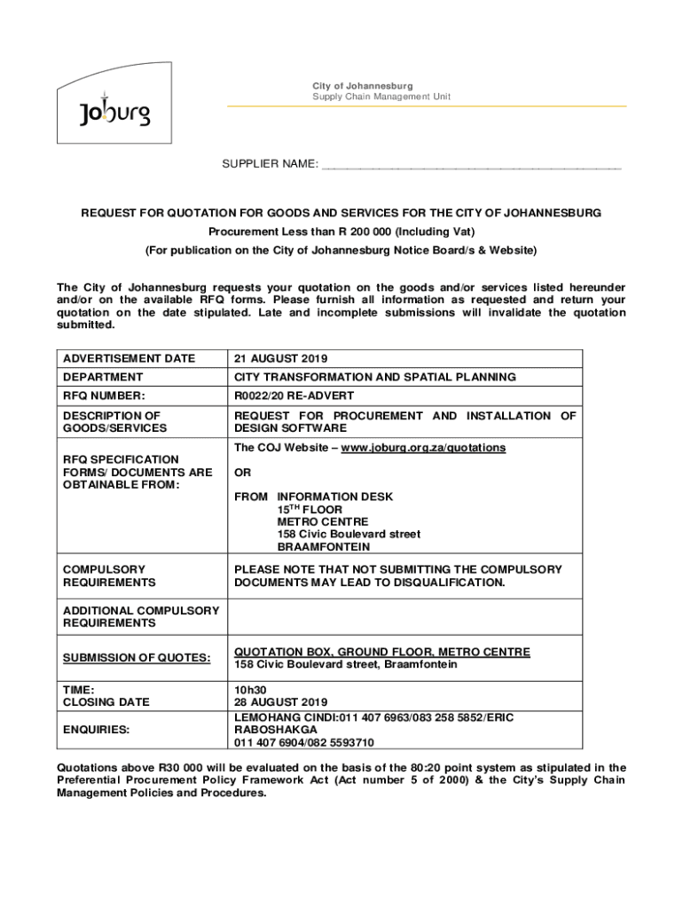 Fillable Online joburg.org.za tender documents Fax Email Print - pdfFiller