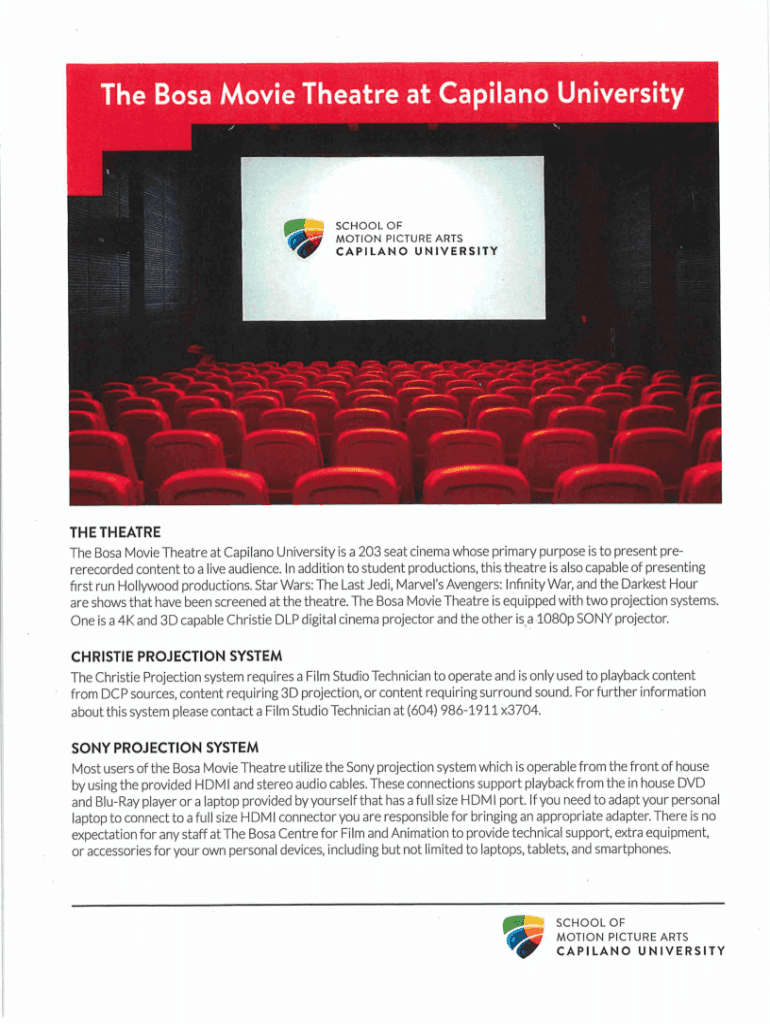 Fillable Online Bosa Theatre Booking Request Form Fax Email Print - pdfFiller