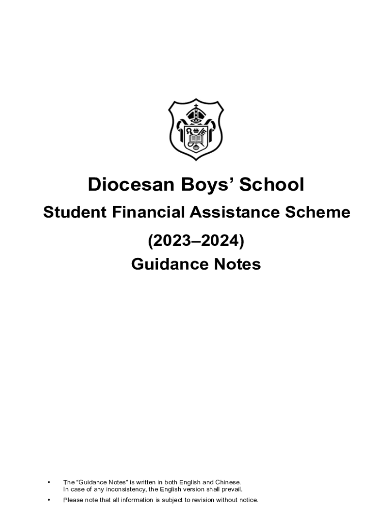 Fillable Online Diocesan Boys' School Primary Division Fee Remission ...