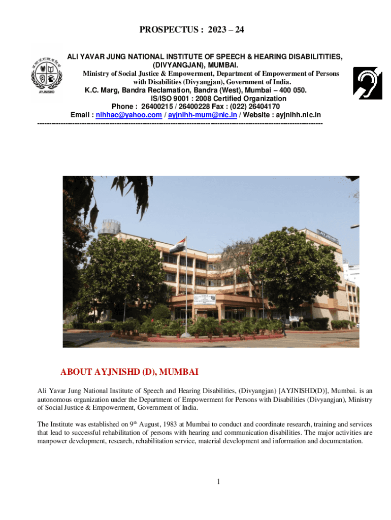 Fillable Online Certificate Programs at Ali Yavar Jung National Institute of ... Fax Email Print ...