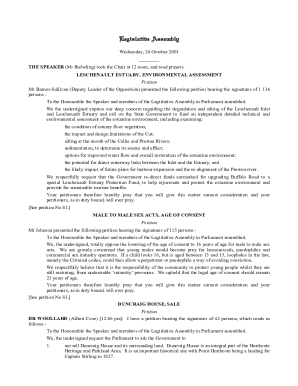 Fillable Online parliament wa gov Q. 1, Short EAF (Part 1) Legislative ...
