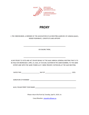 Fillable Online 2023 Proxy Form Fax Email Print - pdfFiller