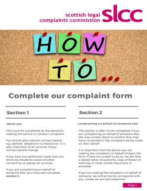 Fillable Online Copy of Guidance for completing the complaint form Fax ...