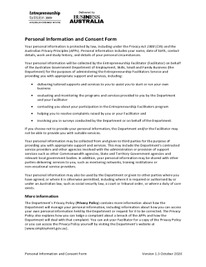 Fillable Online Personal Information and Consent Form Fax Email Print ...