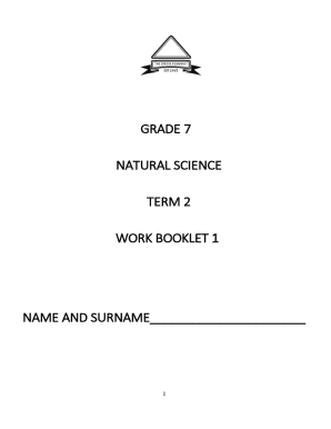Fillable Online Term 2 Grade 7: Natural Science Worksheet Fax Email ...