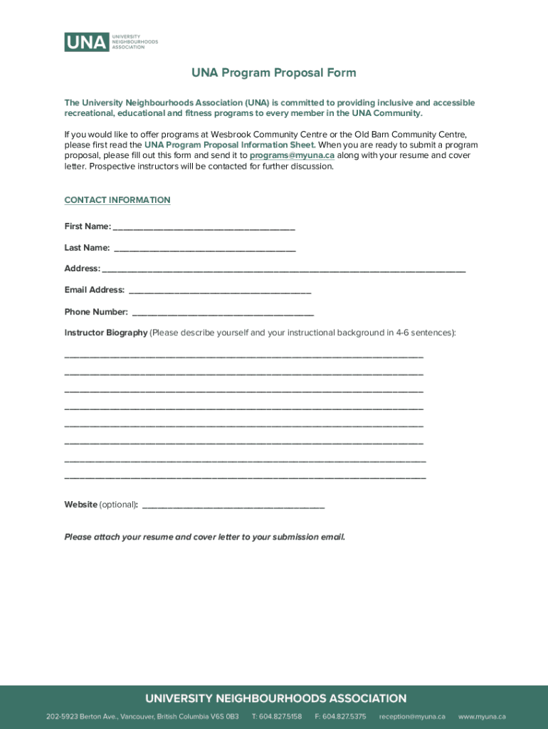 Fillable Online Fillable Program Proposals Form -final.docx Fax Email ...