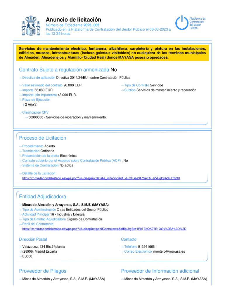 Completable En línea Nmero de Expediente 2023003 Fax Email Imprimir - pdfFiller