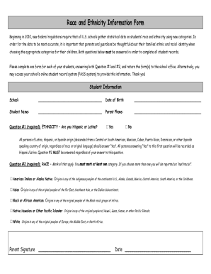 Fillable Online How to complete the Race & Ethnicity Information Form ...