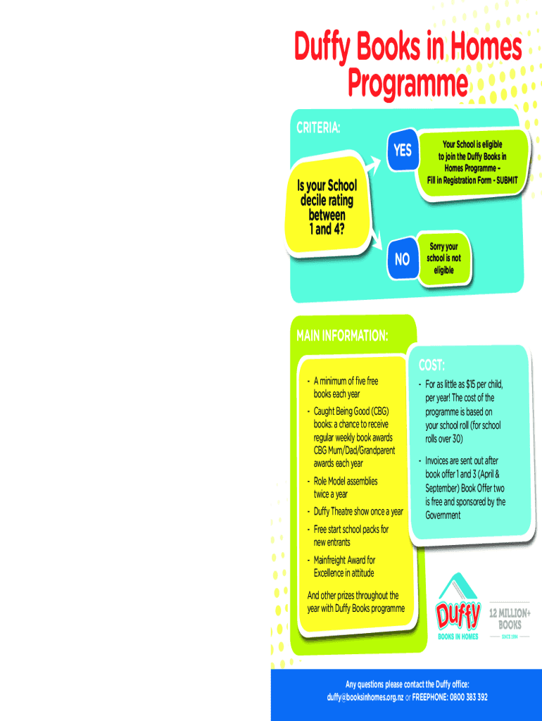 Fillable Online Duffy Books in Homes (The Alan Duff Charitable ...