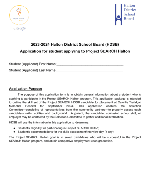 Fillable Online STUDENT REGISTRATION FORM - Halton District School ... Fax Email Print - pdfFiller