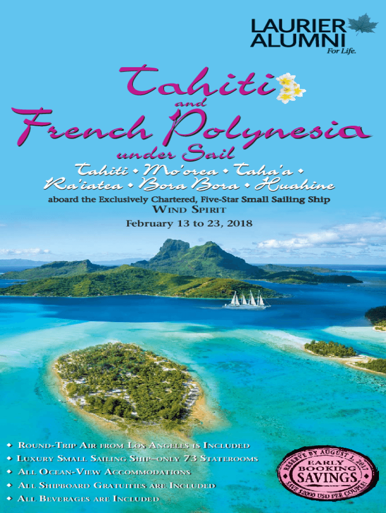 Fillable Online The Islands of Tahiti: Finding Paradise in Mo'orea, Taha'a, ... Fax Email Print ...