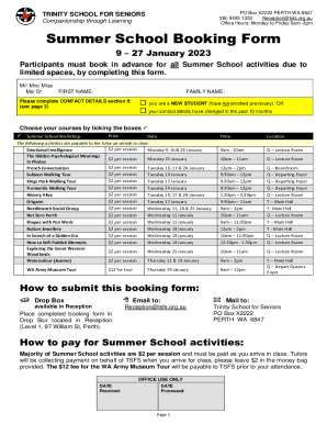 Fillable Online Fillable Online TRINITY SCHOOL FOR SENIORS PO Box ... Fax Email Print - pdfFiller