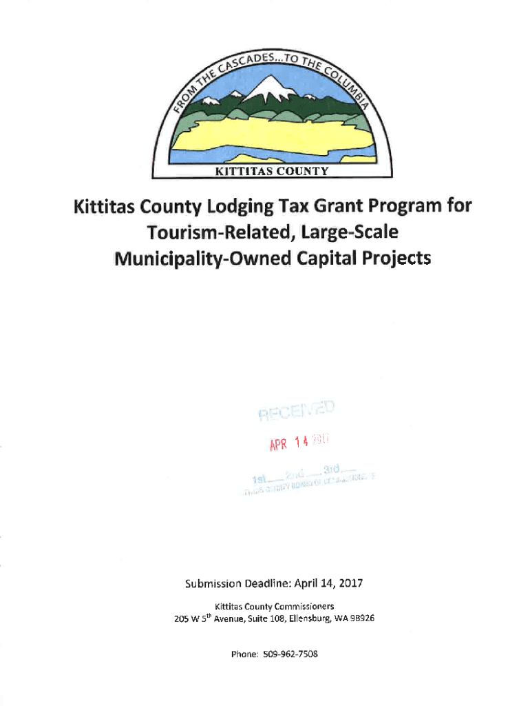 Fillable Online Kittitas County Lodging Tax Grant Program for Tourism ...