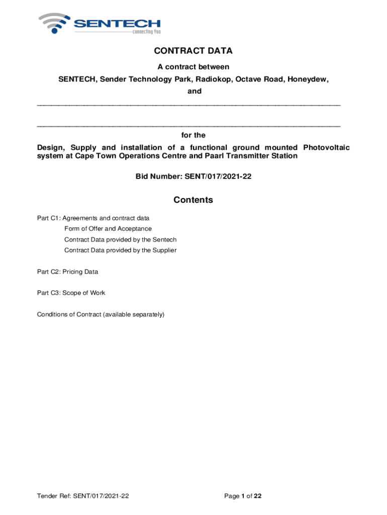 Fillable Online Design, Supply and installation of a functional ground mounted Photovoltaic Fax ...