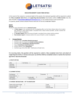 Fillable Online education benefit claim form details Fax Email Print ...