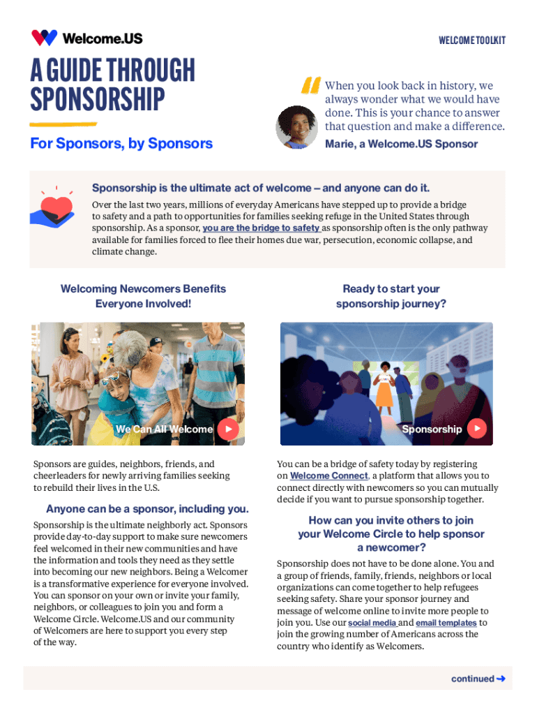 Fillable Online A GUIDE THROUGH SPONSORSHIP Fax Email Print - pdfFiller