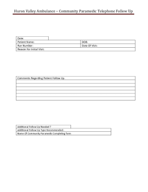 Fillable Online Community Paramedic Program Relieves Non-Emergent ...