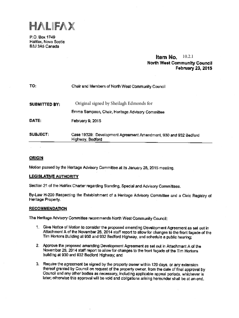 Fillable Online HAL F)O - Halifax.ca Legacy Content - Halifax Regional Municipality Fax Email ...