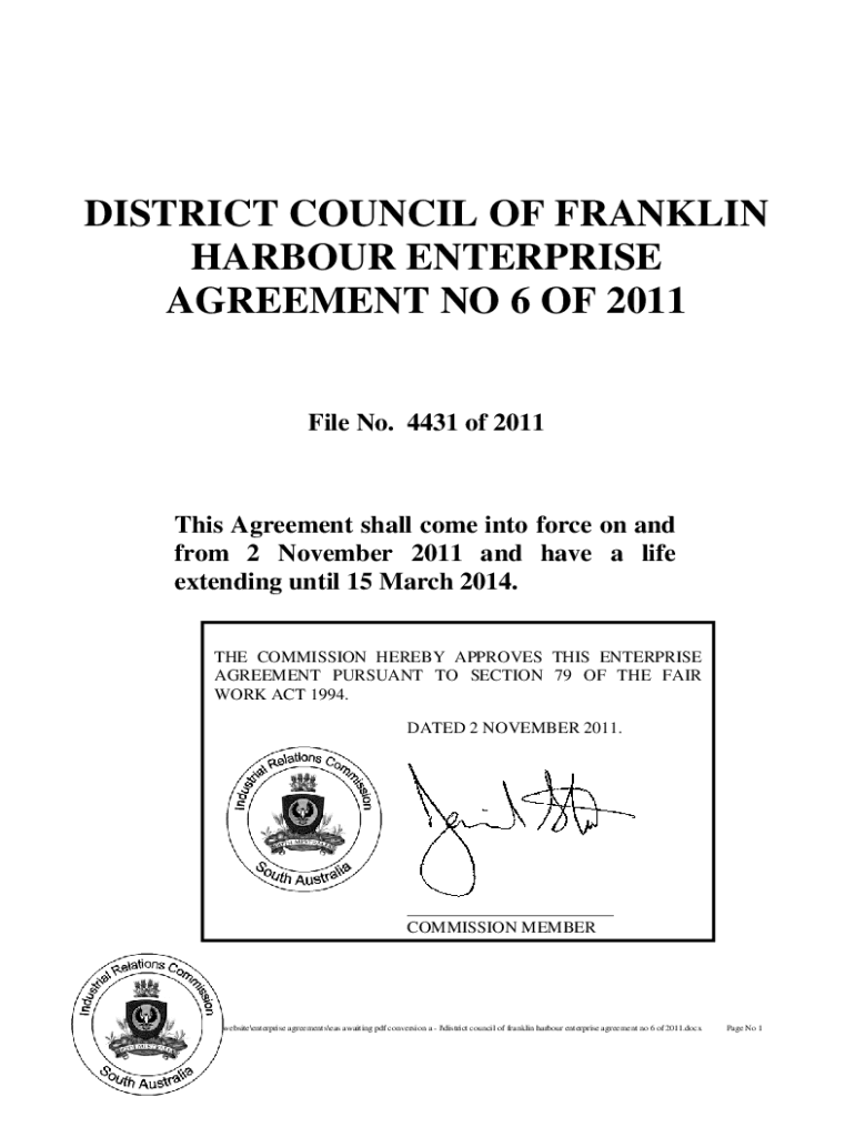 Fillable Online district council of franklin harbour enterprise ...