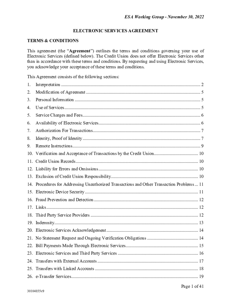 Fillable Online Electronic Services Agreement - Xpress Platform Working ...