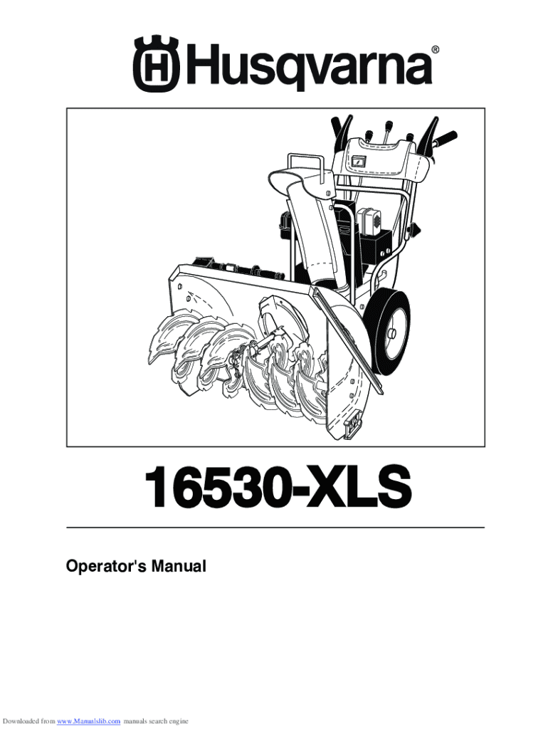Fillable Online Husqvarna 16530-LS Operator's Manual (Page 2 of 25) Fax ...