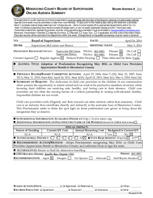 Fillable Online School board agenda: Template and sample Fax Email ...