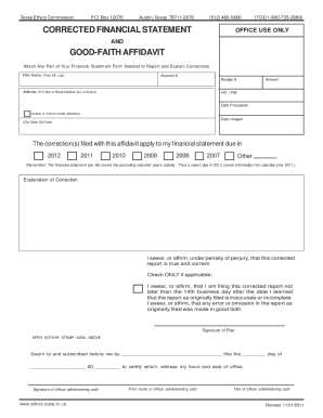 Fillable Online 140 Printable Affidavit Of Correction Forms and ...