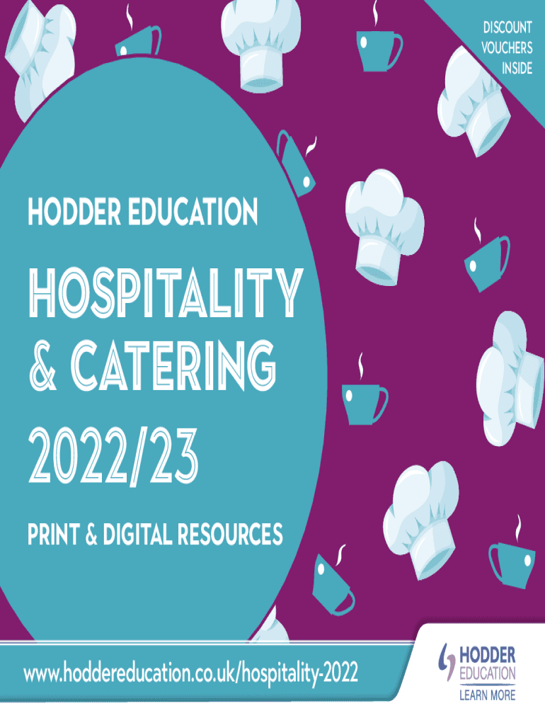 Fillable Online Hospitality & Catering Workbooks and Resources Fax ...