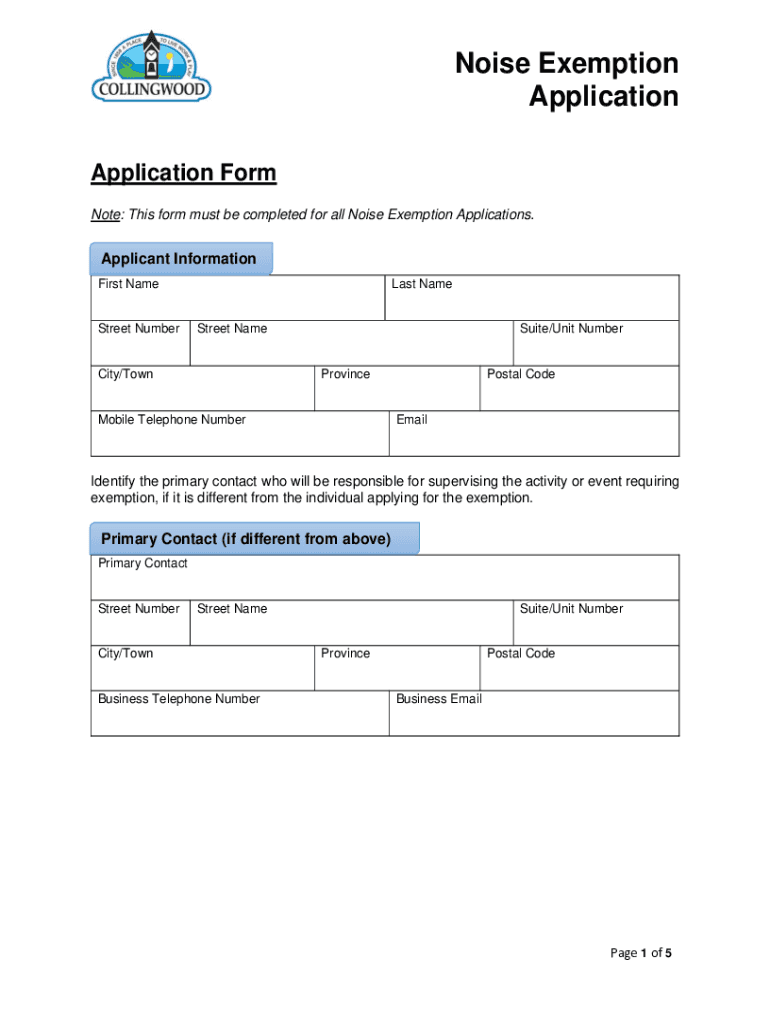 Fillable Online NOISE EXEMPTION PERMIT REQUEST - City of Moscow Fax Email Print - pdfFiller