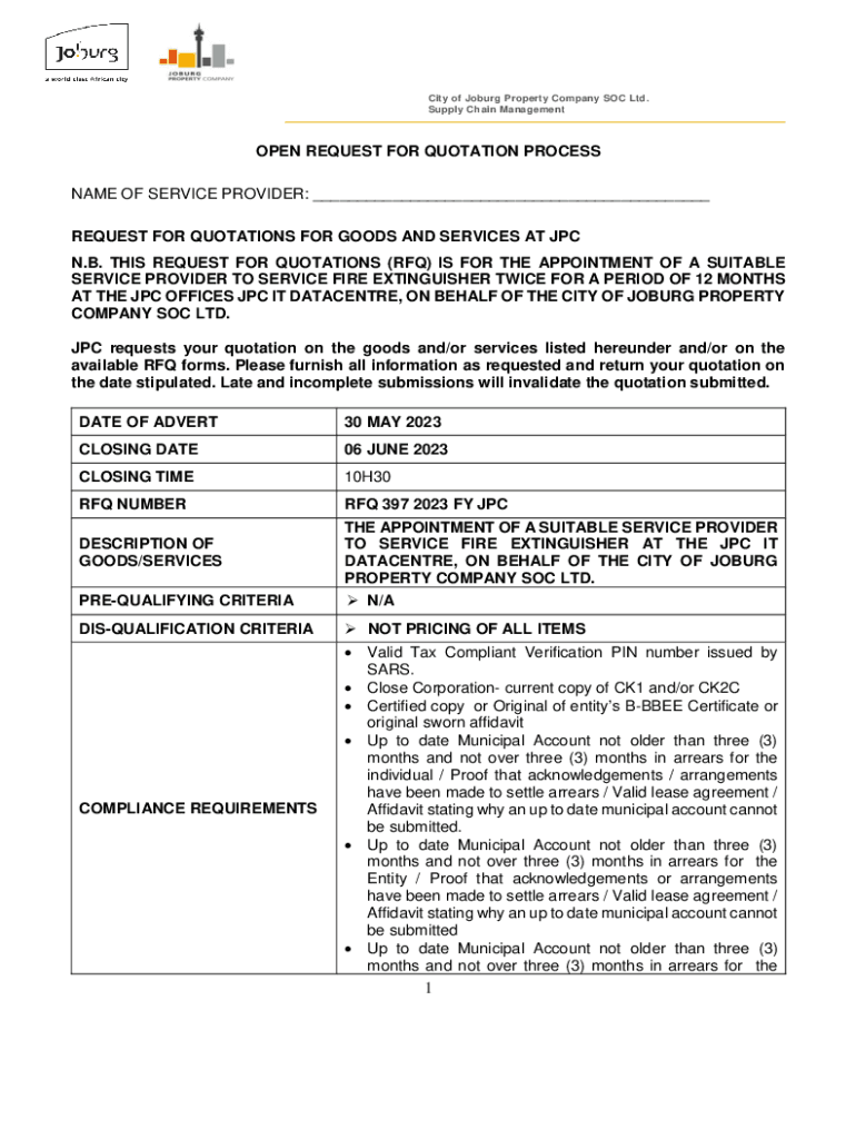 Fillable Online jhbproperty co SERVICE PROVIDER TO SERVICE FIRE EXTINGUISHER TWICE FOR A PERIOD ...