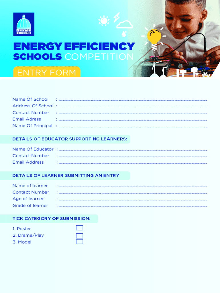 Fillable Online schools competition - entry form Fax Email Print - pdfFiller