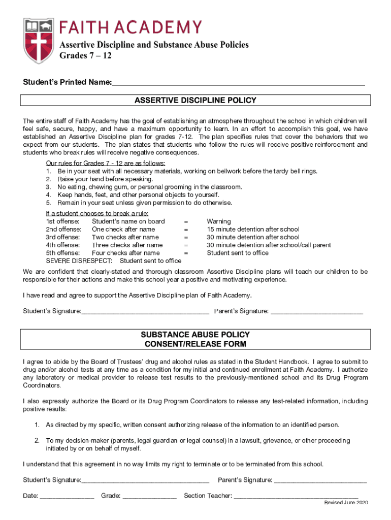 Fillable Online Assertive Discipline: More than Names on the Board and ...