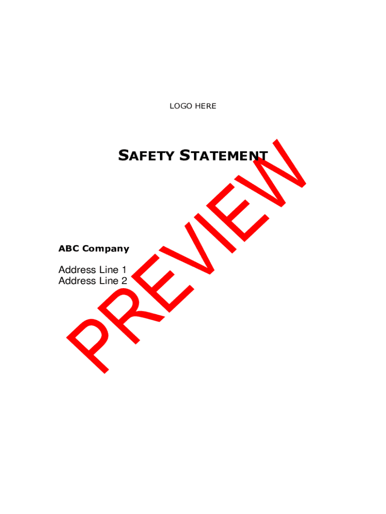 Fillable Online Document Title Safety Statement Date 30 January 2023 ...