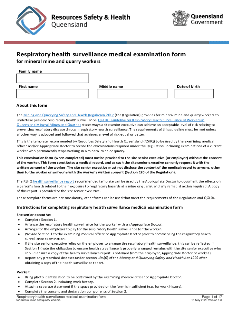 Fillable Online resp-health-surveillance-medical-examination-form ...