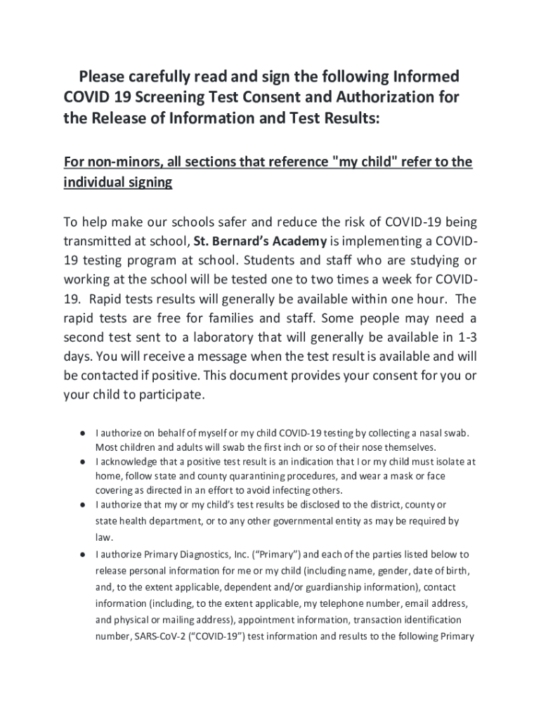 Fillable Online Primary -Consent form Fax Email Print - pdfFiller