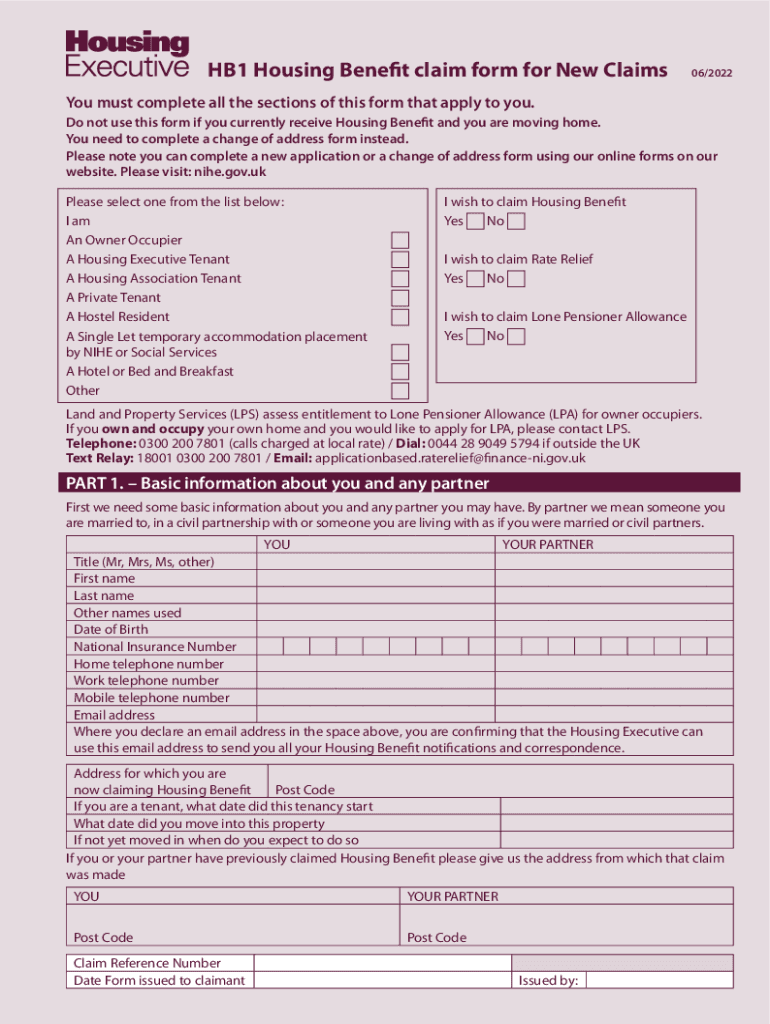 Fillable Online housing-benefit-claim-form.pdf Fax Email Print - pdfFiller