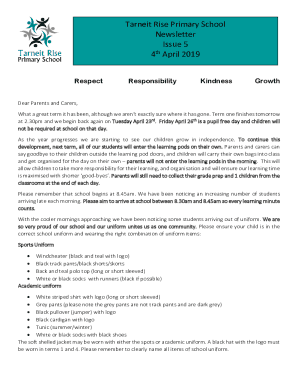 Fillable Online Tarneit Rise Primary School - We are five days smarter ...