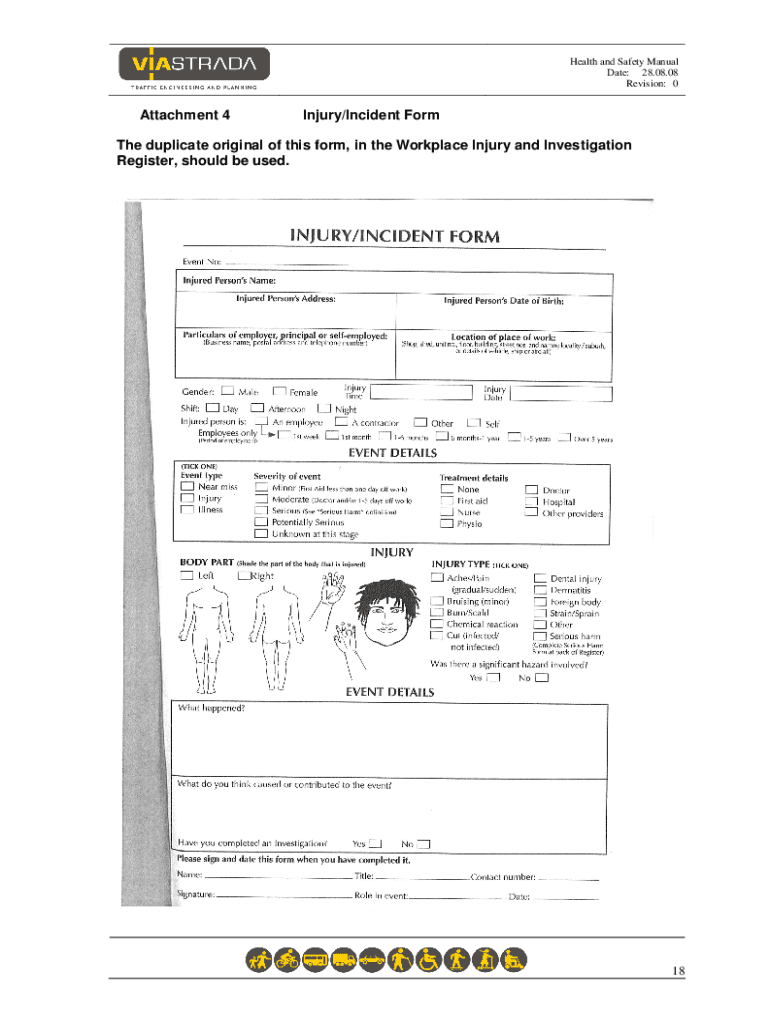 Fillable Online Injury/Incident Form Fax Email Print - pdfFiller