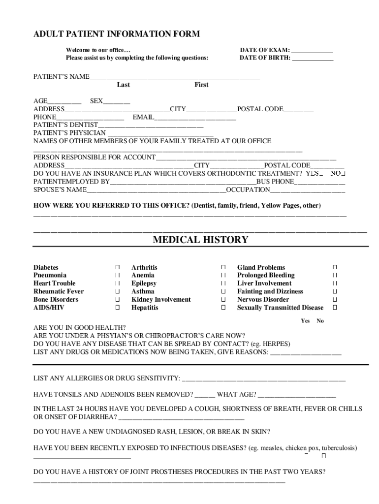 Fillable Online Please complete the attached New Patient paperwork and ...