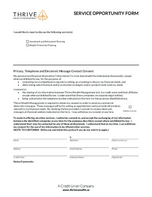 Fillable Online TWM Service Opportunity Form Final Fax Email Print ...