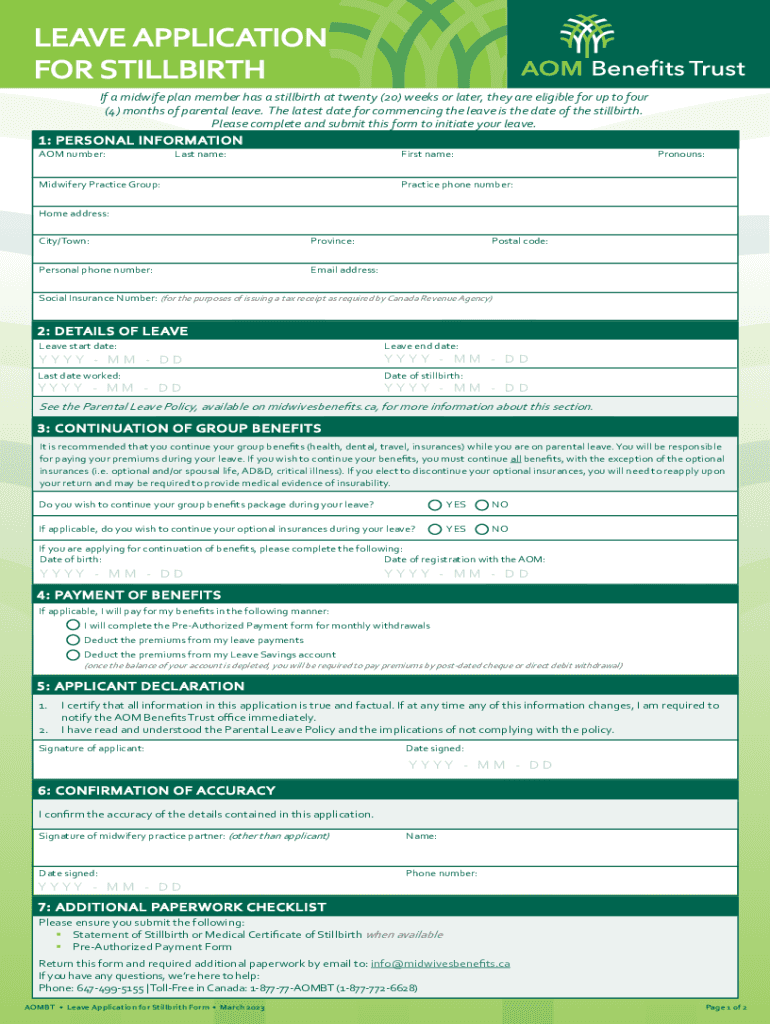 Fillable Online Stillborn Birth Certificates and the Problem for Law ...