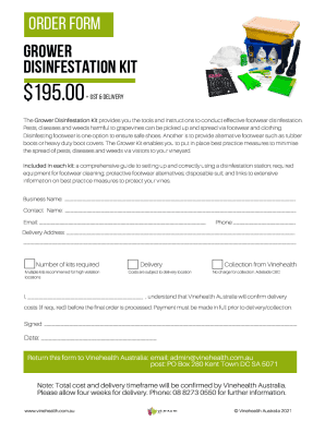 Fillable Online Grower Kit Order Form Oct21 Fax Email Print - pdfFiller